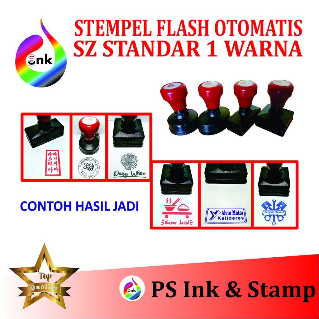 Jual Stempel_Otomatis_Flash_Warna_Size_Standar | Shopee Indonesia