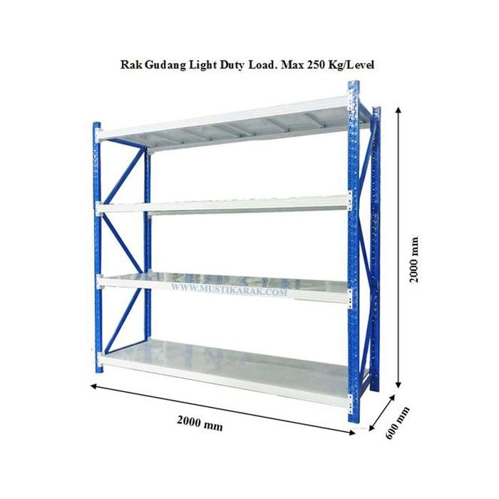 Jual Rak Besi Gudang Pabrik Industri - Lht Duty Rack Kapasitas 250 Kg ...