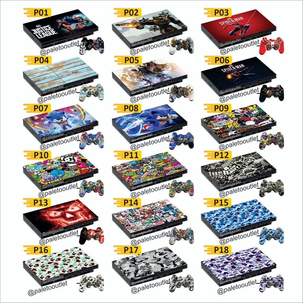Jual Garskin stiker ps2 slim ps2 fat bisa request desain | Shopee Indonesia