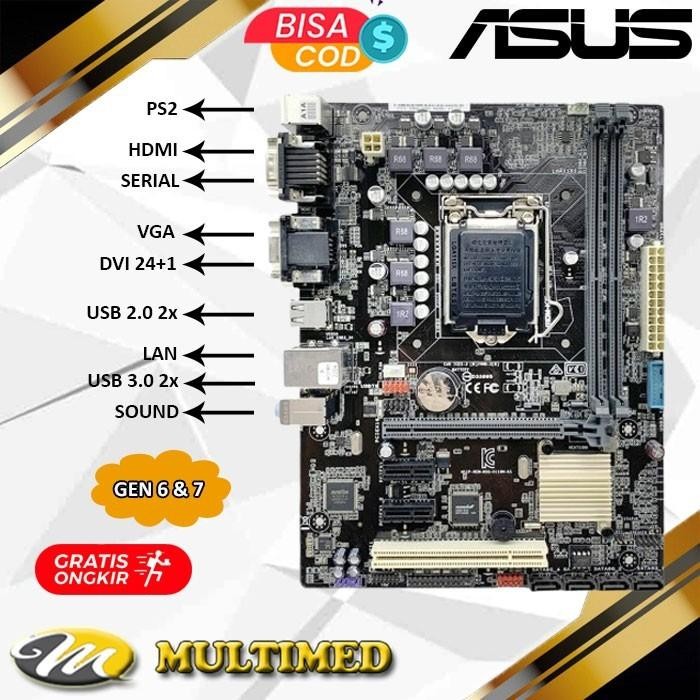 Jual Asustek Itshop - Motherboard Mobo H110 Socket Lga 1151 Ddr4 Untuk ...