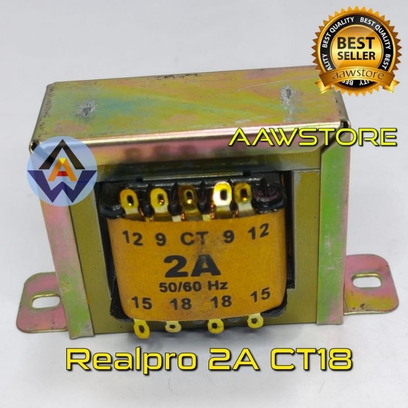 Jual MD Trafo Realpro 2A CT 18v trapo 2A ct18v 2 ampere Tembaga Murni | Shopee Indonesia