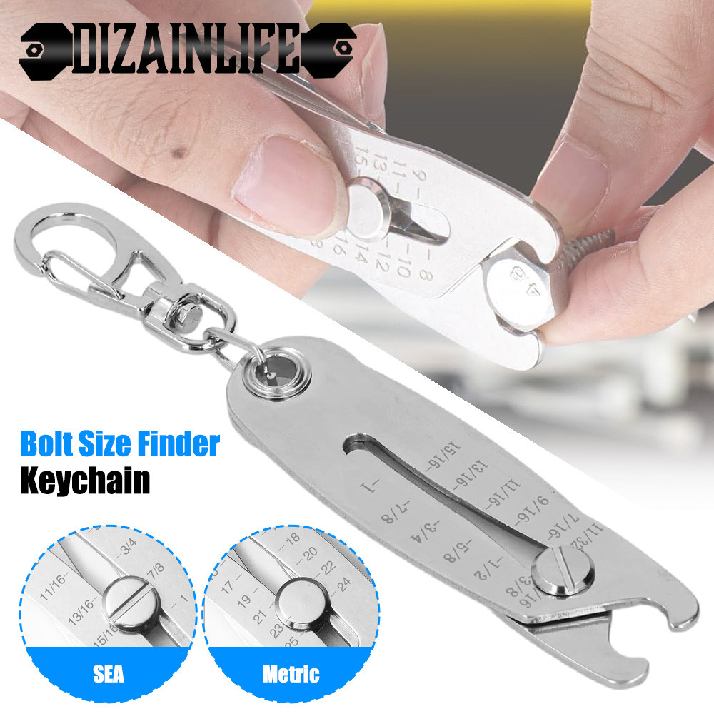 Jual Precise Thread Size Checker Keychain Caliper Portable Gauge ...