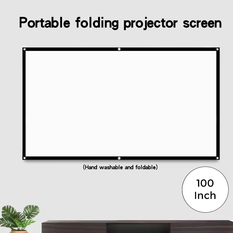 Jual Kain Layar Proyektor High Contrast HD 16:9 Poliester 6 Kait High ...