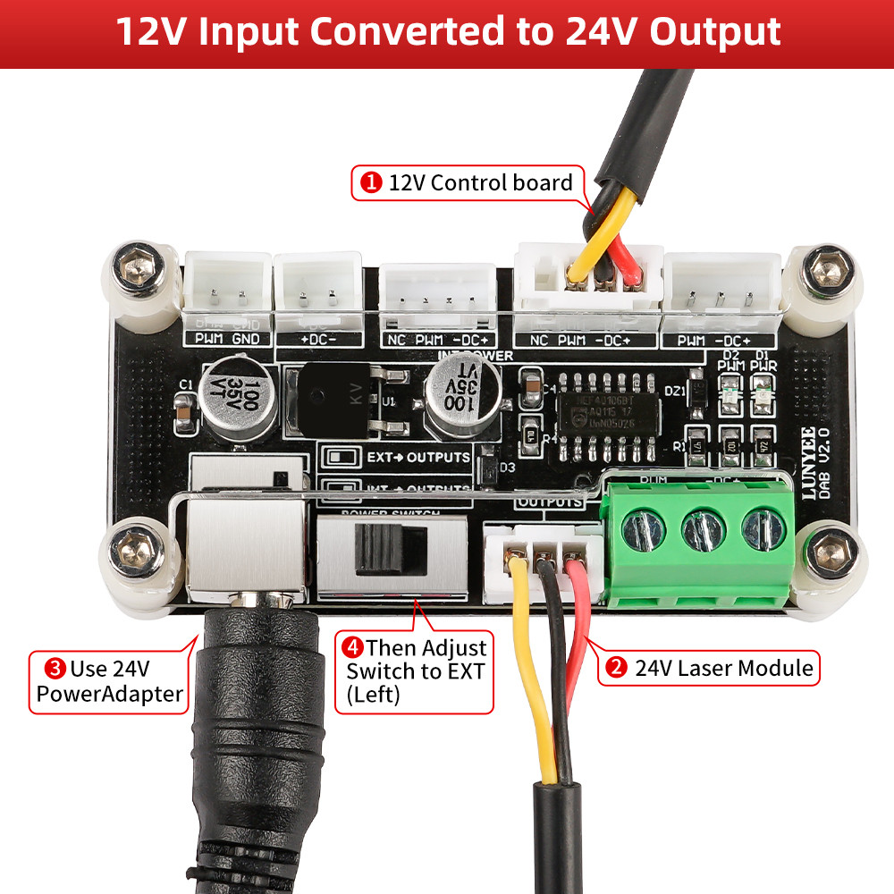 Jual LUNYEE 20W 40W 80W Papan Transfer Papan Adaptor Driver Antarmuka ...