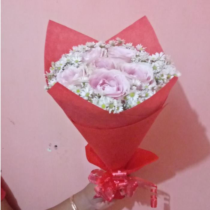 Jual Bucket Wisuda Buket Bunga Hand Bouquet Florist Bunga Mawar Asli ...
