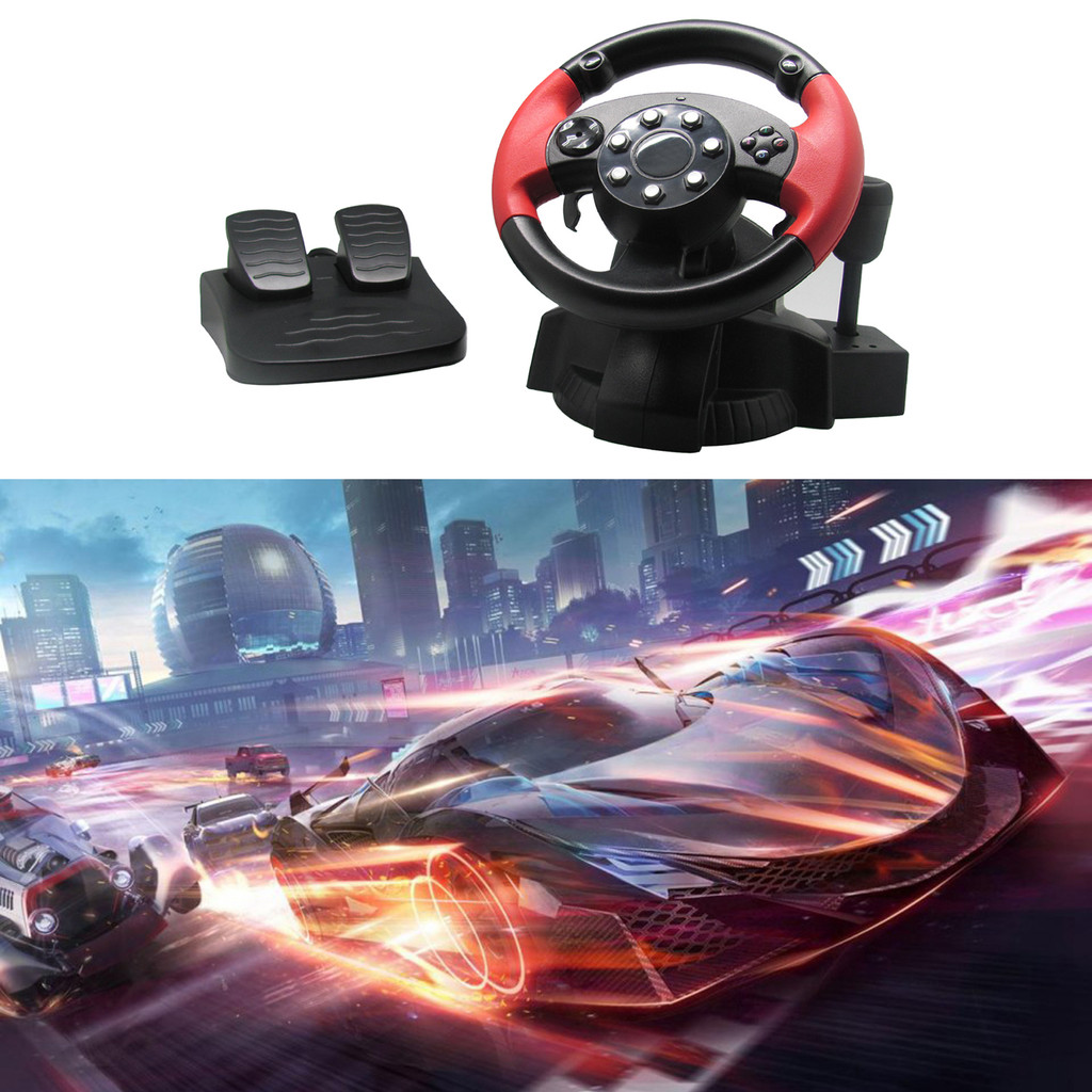 Jual Gaming Racing Steering Wheel for PS4 PS3 PS2 D-INPUT X-INPUT Mode ...