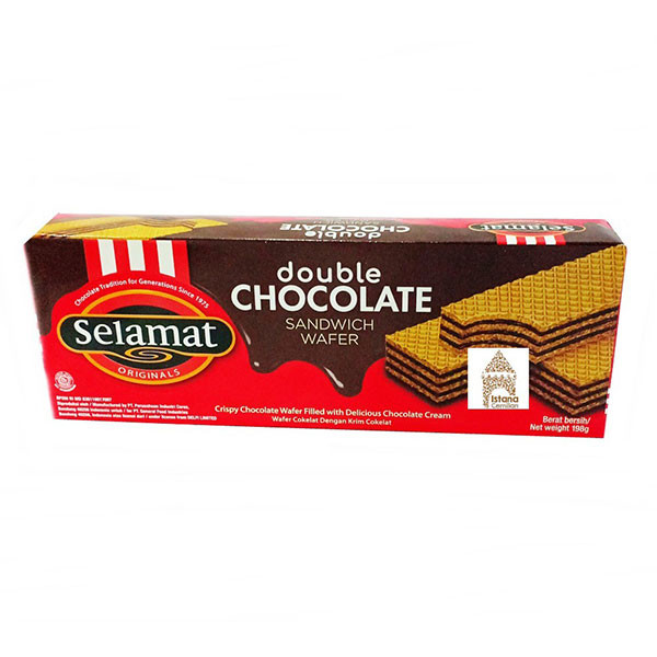 Jual SELAMAT WAFER DOUBLE CHOCOLATE 145 GR | Shopee Indonesia