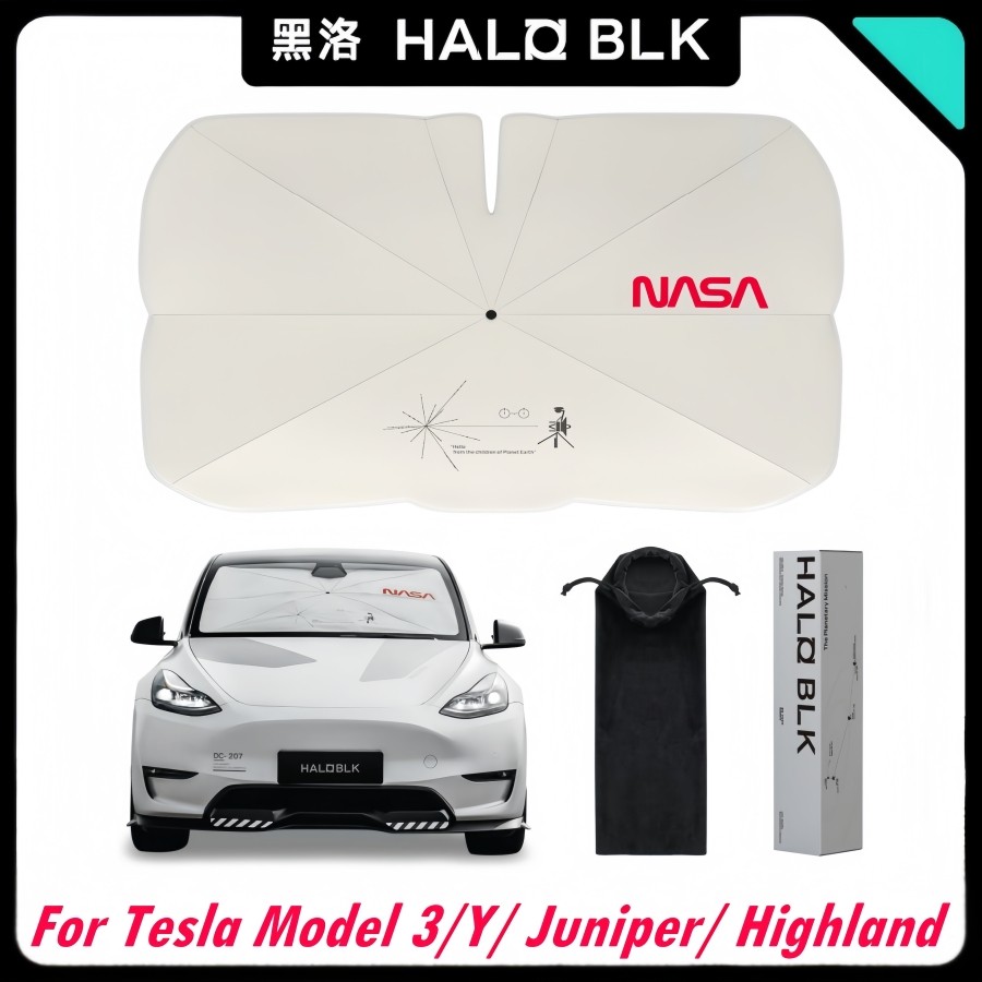 Jual Haloblk Windshield Sunshade Umbrella For All Tesla Model Y ...