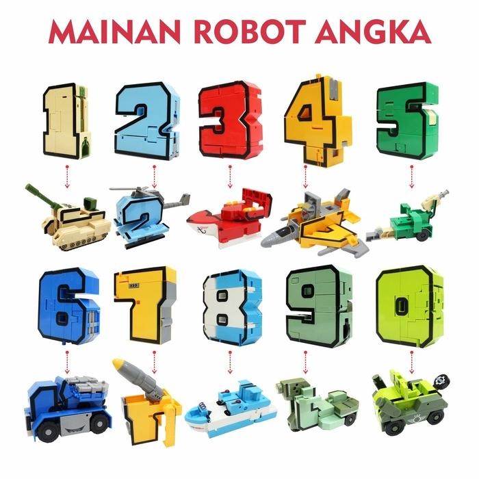 Jual Spryz Toys - Mainan Blok Bongkar Pasang Robot Angka Emco Morphers ...