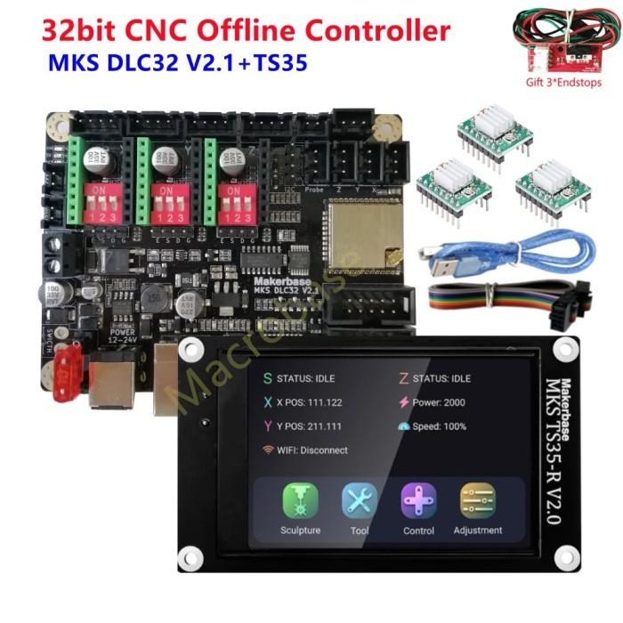 Jual Makerbase MKS DLC32 V2.1 CNC motherboard GRBL 32bits controller ...