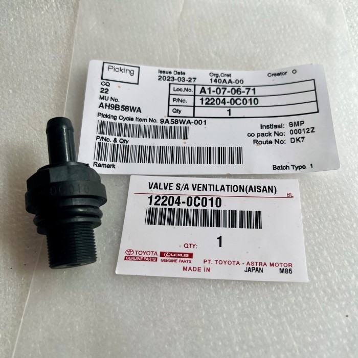 Jual Pcv Valve Toyota 12204-0C010 Valve pcv Innova 2005-2015 original ...
