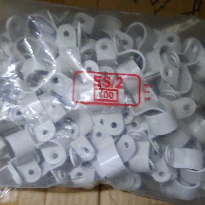 Jual Klem Pipa Listrik Conduit Pvc 20 Mm 20Mm Isi 100 Ega | Shopee ...