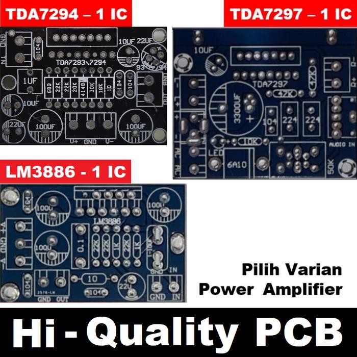Jual PCB High Quality Power Amplifier 1-IC TDA7293/TDA7294 TDA7297 LM3886 | Shopee Indonesia