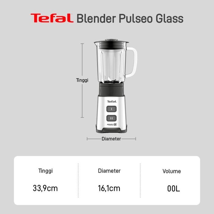 Jual Tefal Blender Pulseo Glass Low Watt / Hemat Energi Series BL178D67 | Shopee Indonesia