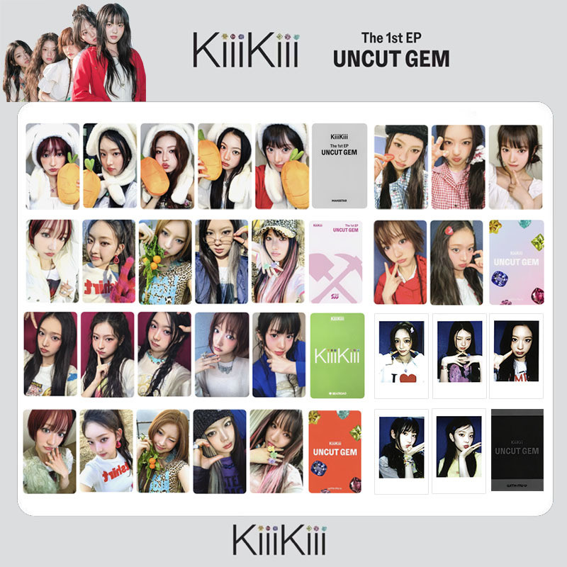 Jual 5Pcs/Set Kpop Kiiikiii Uncut Gem 1St Album Wm Ms Ver Slefie Cards ...