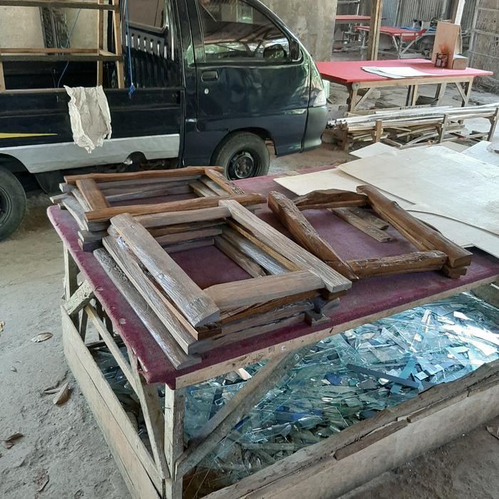 Jual PREMIUM frame pigura antik kayu jati | Shopee Indonesia