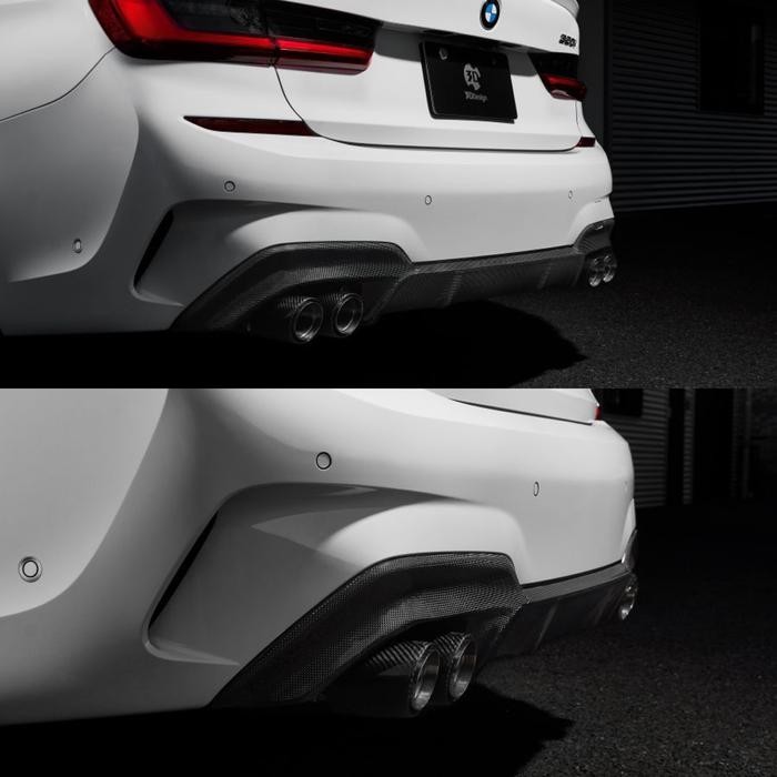 Jual 3D Design Japan Carbon Rear Diffuser 4 Tip For Bmw G20 G21 320I ...