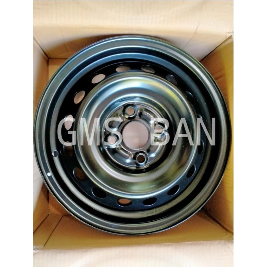 Jual Velg Kaleng/Besi R14 lobang 4 pcd 100 Warna Hitam, Copotan Bagus ...