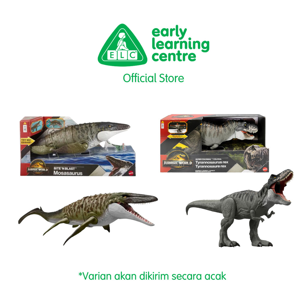 Jual Jurassic World Rebirth Mosasaurus & Tyrannosaurus - Mainan Koleksi ...