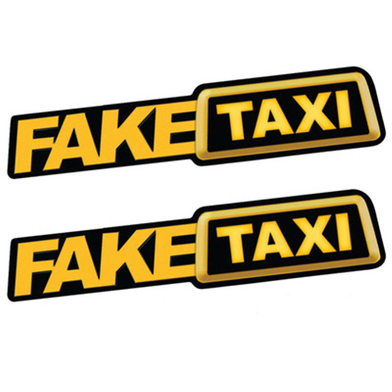 Jual IMPORT Funny FAKE TAXI Car Auto Sticker FakeTaxi Decal Emblem Self ...