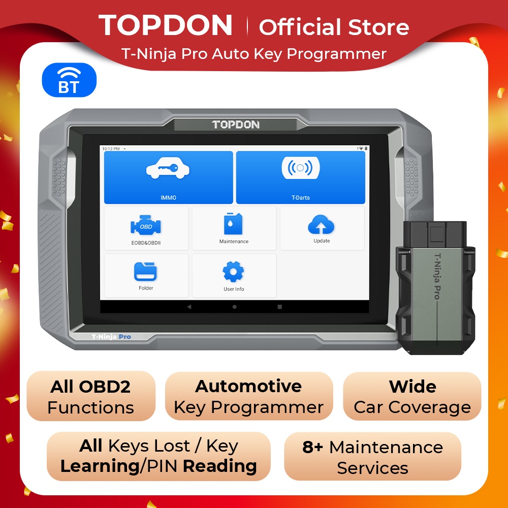 Jual TUY TOPDON T-Ninja Pro IMMO Key Programming Auto Diagnostic Full ...
