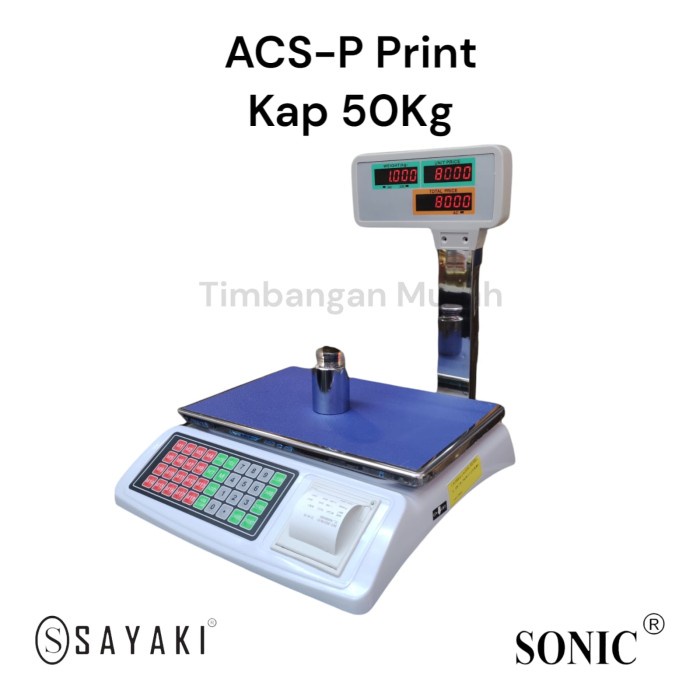 Jual Timbangan Buah, Sembako + Printer Kap 50Kg | Shopee Indonesia