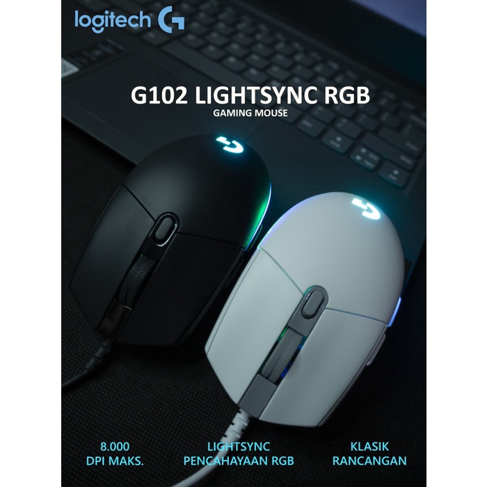 Jual Logitech G102 Lightsync Gaming Mouse | Shopee Indonesia