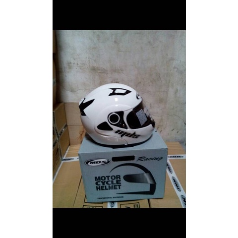 Jual Helm Mds Prorider White Flip Modular Fullface Full Putih Visor ...