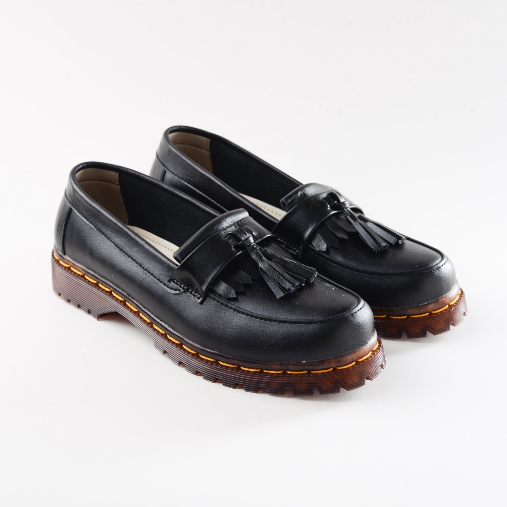 Jual Terfavorit !!! Sepatu Dokmart Wanita Loafer Kulit Cokelat Bros Up ...