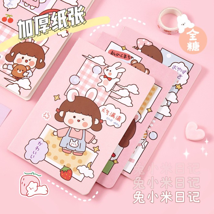 Jual Notebook A5 / Buku Catatan Karakter Lucu 30 Lembar Lined Buku ...