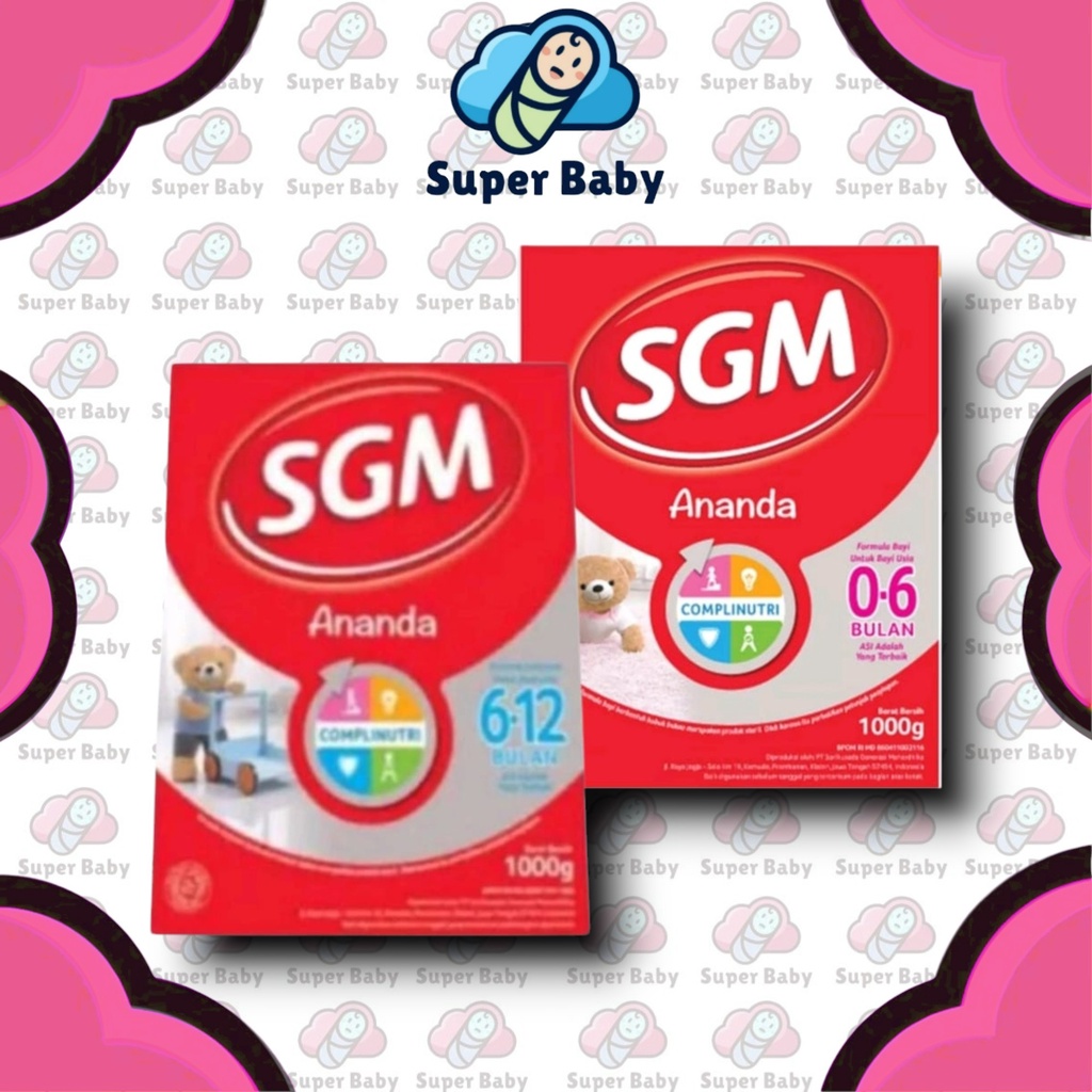 Jual SUSU BAYI SGM ANANDA USIA 0-6 / 6-12 BULAN 1000gr | Shopee Indonesia