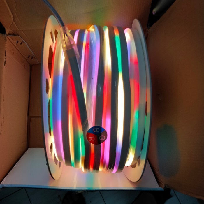 Jual LAMPU NEON FLEX LED 50m RGB FLEXIBLE FLEKSIBEL 50METER 50 METER ...
