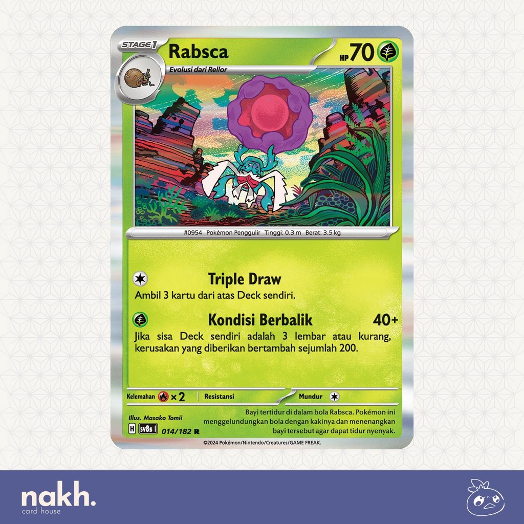 Jual Kartu Pokemon TCG Indonesia kilat rasi sv8s 014/182 Rabsca ...