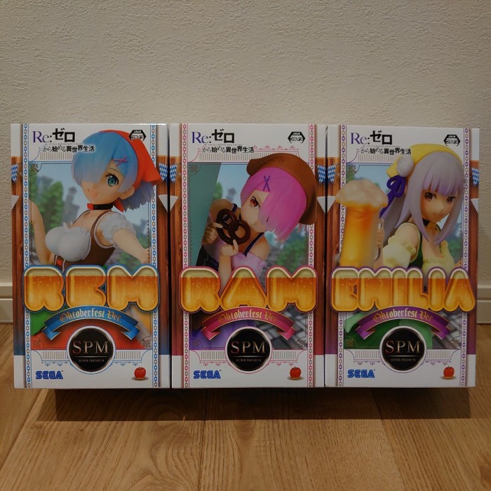 Jual Sega Premium SPM Re:Zero - Rem, Ram & Emilia Oktoberfest Ver. Figure | Shopee Indonesia