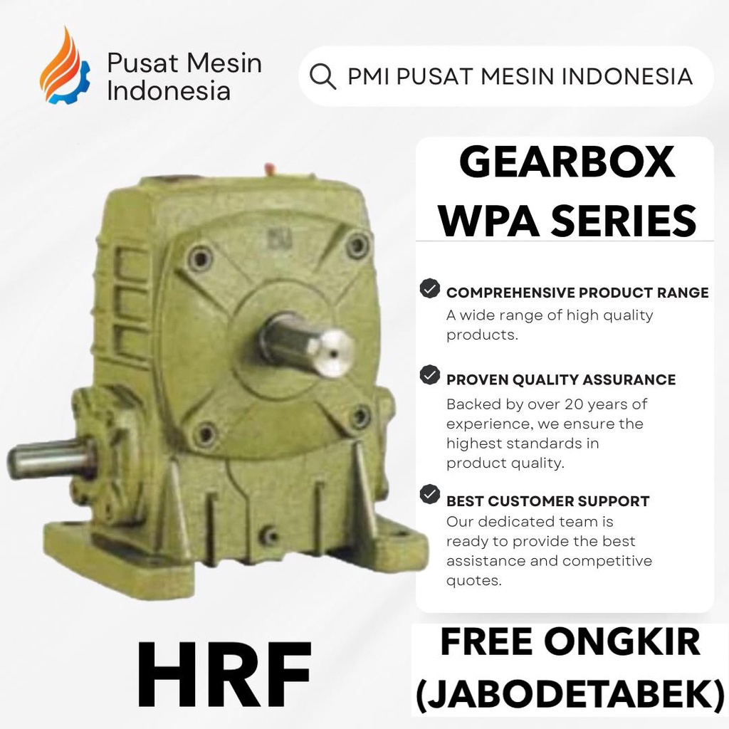 Jual GEAR BOX HRF WPA 50 WORM GEAR REDUCER RATIO 1:10-60/ GEARBOX WPX ...