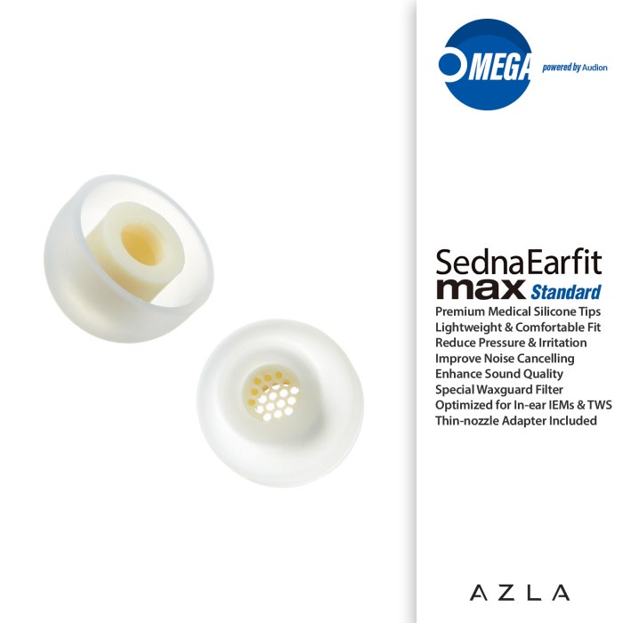 Jual AZLA SednaEarfit MAX STANDARD for IEM & TWS Medical Silicone ...