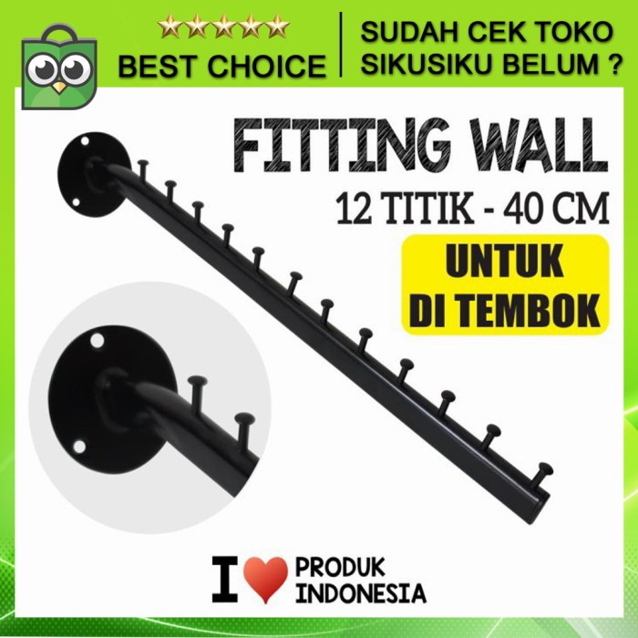 Jual PENAWARAN SPESIAL SULING BAJU FW 40CM HITAM 12TITIK FITTING WALL ...