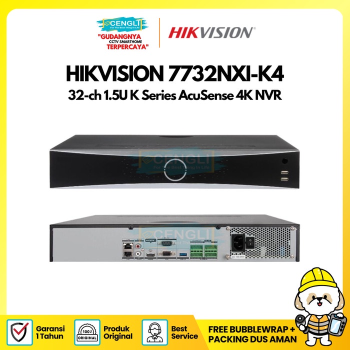Jual NVR HIKVISION DS-7732NI-K4 32annel up to 8 Mp 8MP H265+ 7732 NI | Shopee Indonesia