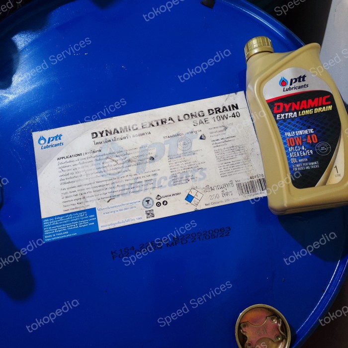 Jual PTT DYNAMIC EXTRA LONG DRAIN 10W40 API CJ-4 REPACK DARI DRUM | Shopee Indonesia