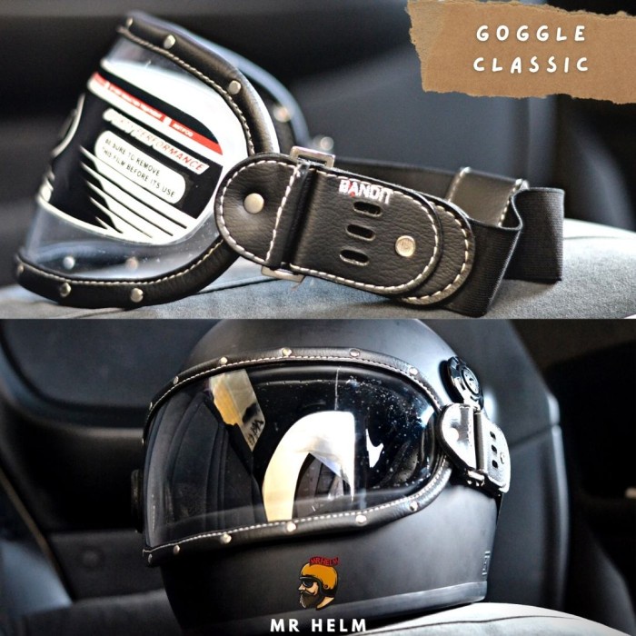 Jual KACA / GOGGLE HELM GRINGGO / BELL CLASSIC RETRO PREMIUM ( MR HELM ...