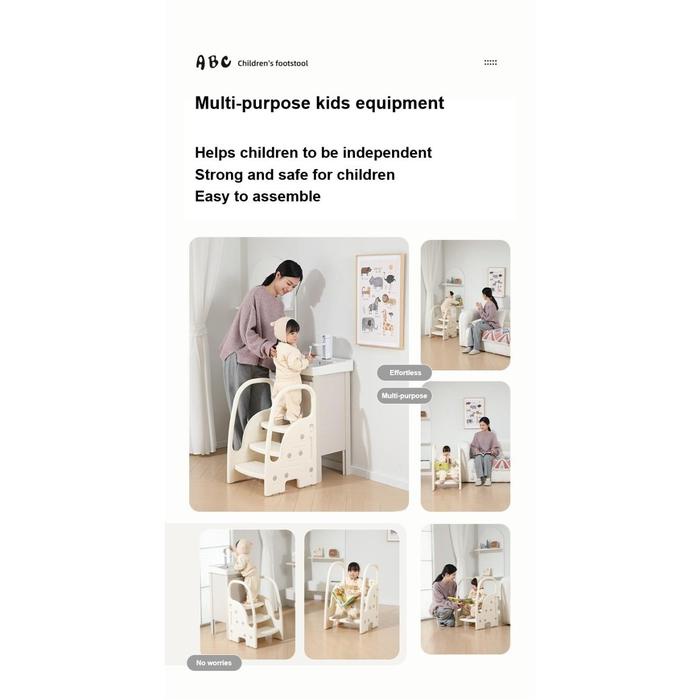Jual Tangga Anak Dengan Pegangan Motif Huruf - Alphabet Step Stool With ...