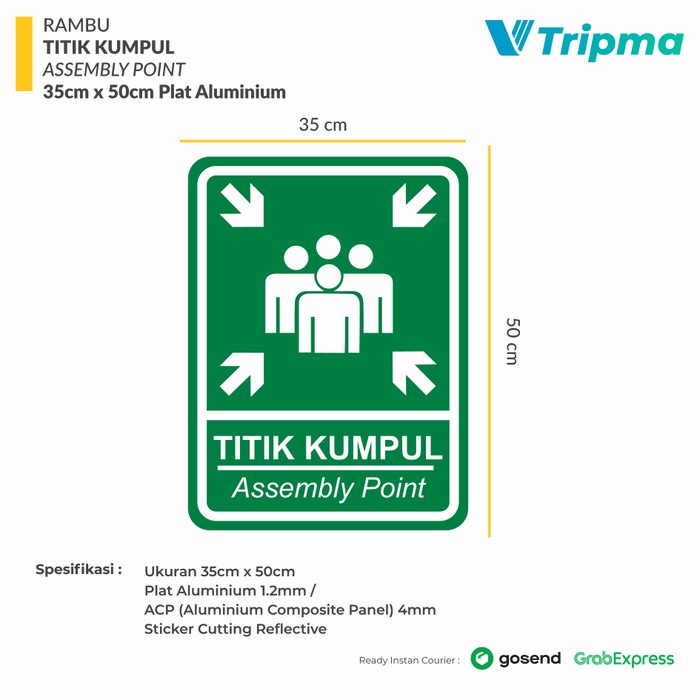 Jual Rambu - rambu Lalu Lintas Titik Kumpul / Assembly Point | Shopee ...