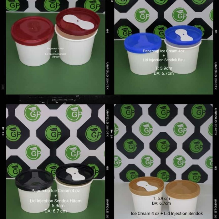 Jual Papercup Ice Cream 4oz+Lid Injection (TM) isi 50 pcs | Shopee ...