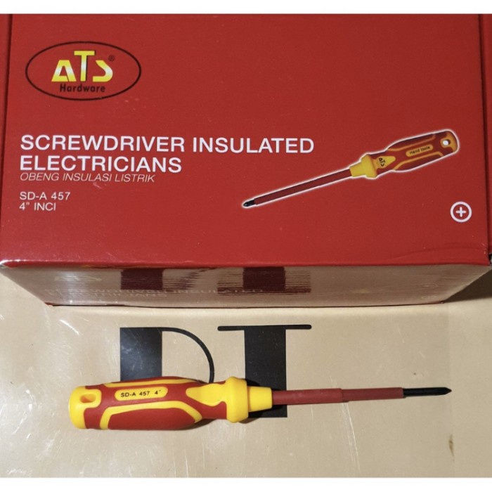 Jual Obeng Elektrik ATS 4in + Obeng Listrik Karet Magnet 4 Plus Insu ...