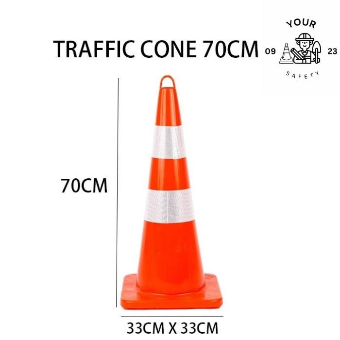 Jual Safety Traffic Cone 70 cm / Kerucut Lalu Lintas 70 cm | Shopee Indonesia