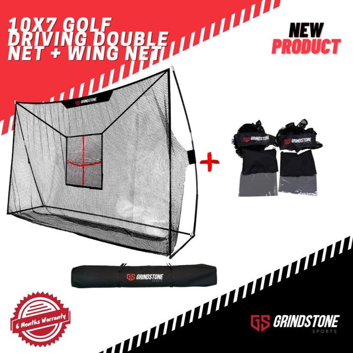 Jual 10'X7' Golf Driving Net + Wing Net (Jaring Golf Net Portable Golf ...