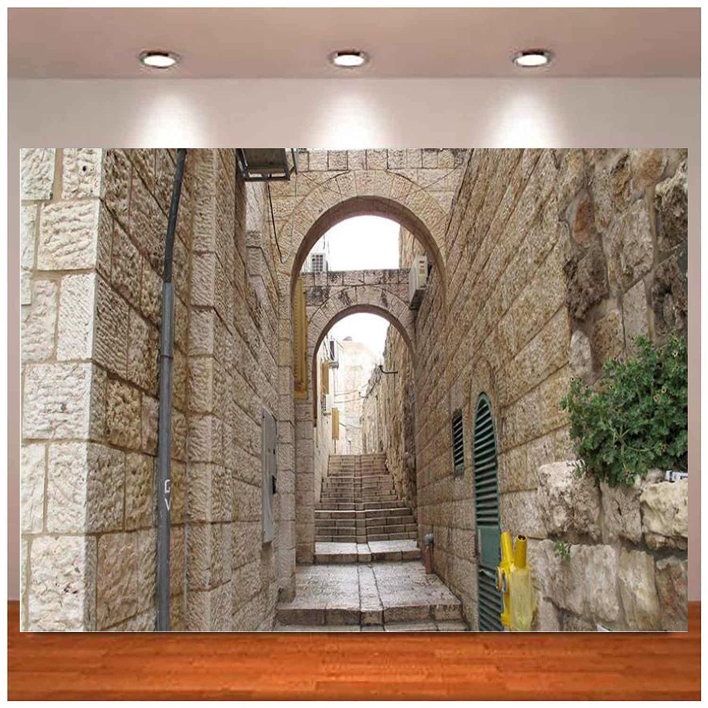 Jual Jerusalem Old City Lane Photography Backdrop For Israel Cityscape ...