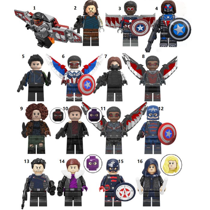 Jual Falcon Bucky Zemo Karli Sharon Captain America John Minifigs ...