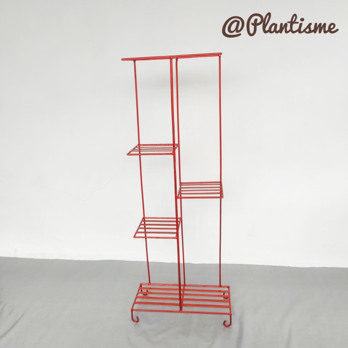 Jual Rak Standing Minimalis Tanaman Hias Bunga Buah Sayur Zig Zag Isi 7 ...