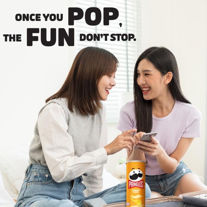 Jual [BUNDLE 3pcs] 2 Pringles Original 102g + 1 Pringles Cheesy Cheese 102g | Shopee Indonesia